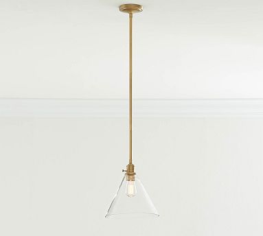 Flared Glass Pole Pendant | Pottery Barn