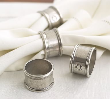 Pewter Napkin Rings - Set of 4 | Pottery Barn