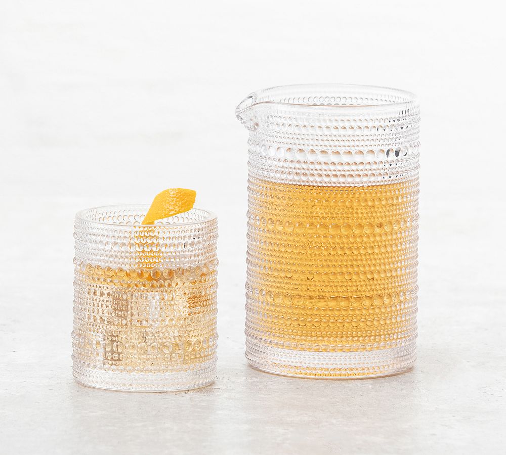 Jupiter Beaded Glass Cocktail Pitcher | Pottery Barn