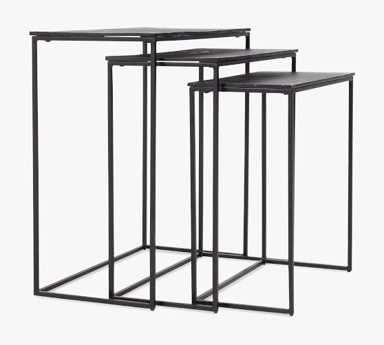Ophelia Rectangular Metal Nesting Table | Pottery Barn