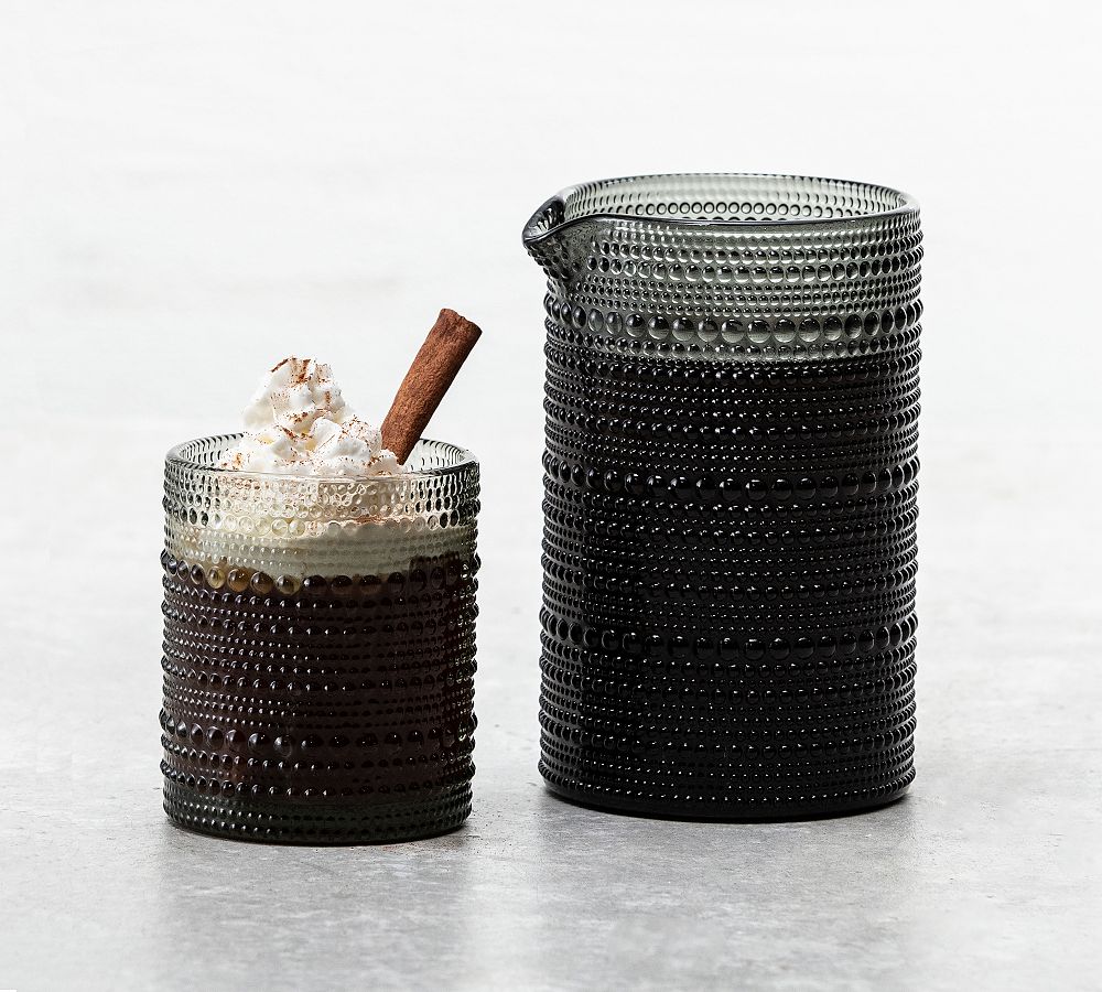 Jupiter Beaded Glass Cocktail Pitcher | Pottery Barn