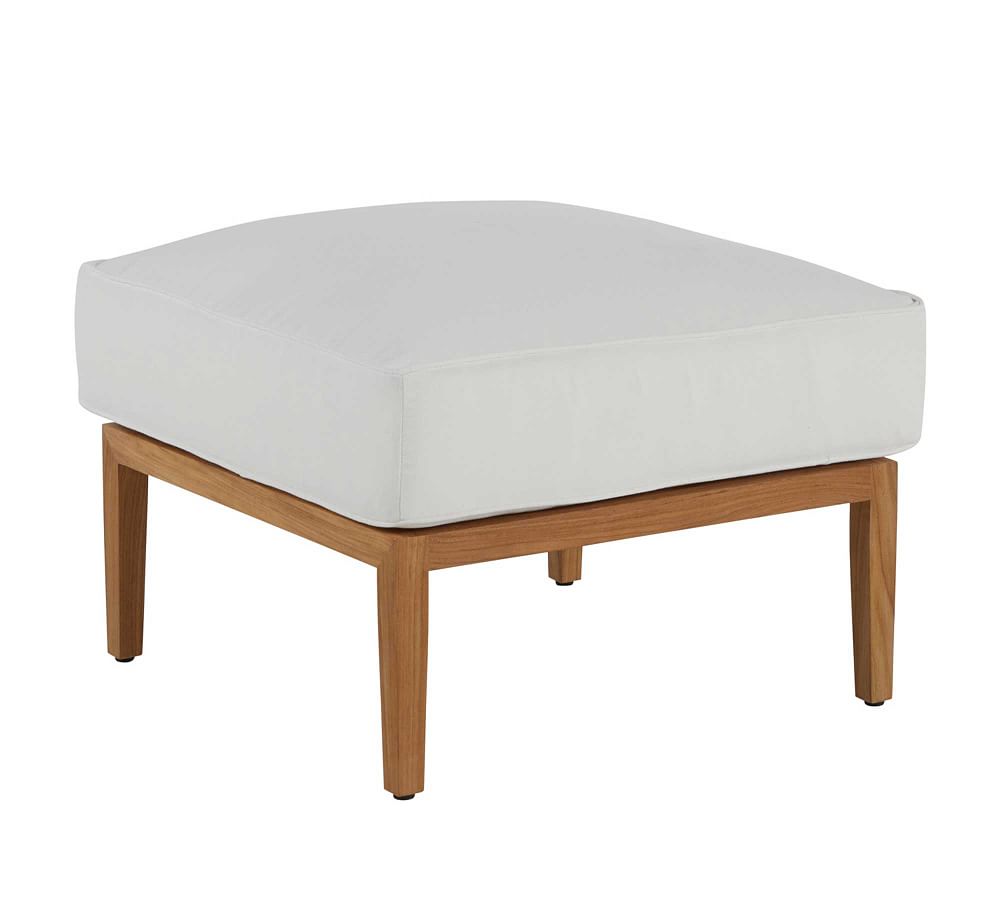 Oxeia Teak Outdoor Ottoman | Pottery Barn