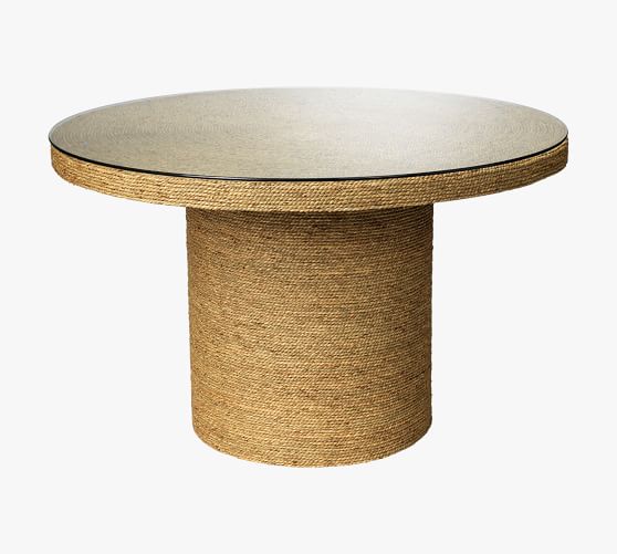 Jacobs Round Seagrass Pedestal Table | Pottery Barn