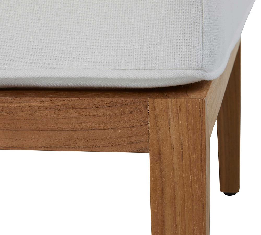 Oxeia Teak Outdoor Ottoman | Pottery Barn