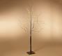 Lit Snowy Brown Birch Tree - 6ft | Pottery Barn