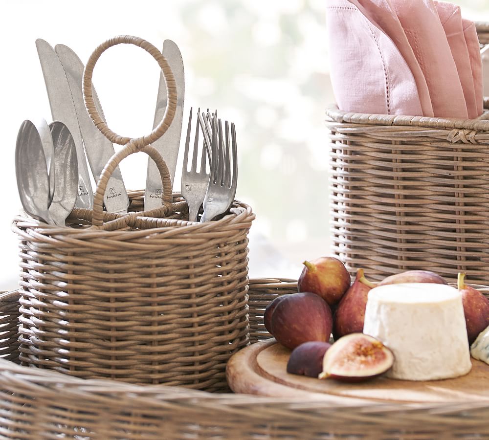 Willow Woven Flatware Caddy | Kitchen Accessories | Pottery Barn