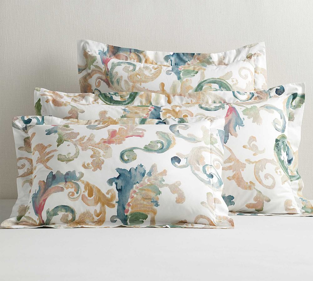 Claudia Print Organic Cotton Sham | Pottery Barn