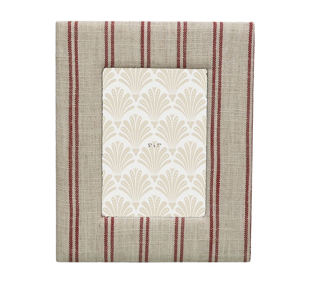 Red Striped Fabric Picture Frame | Pottery Barn