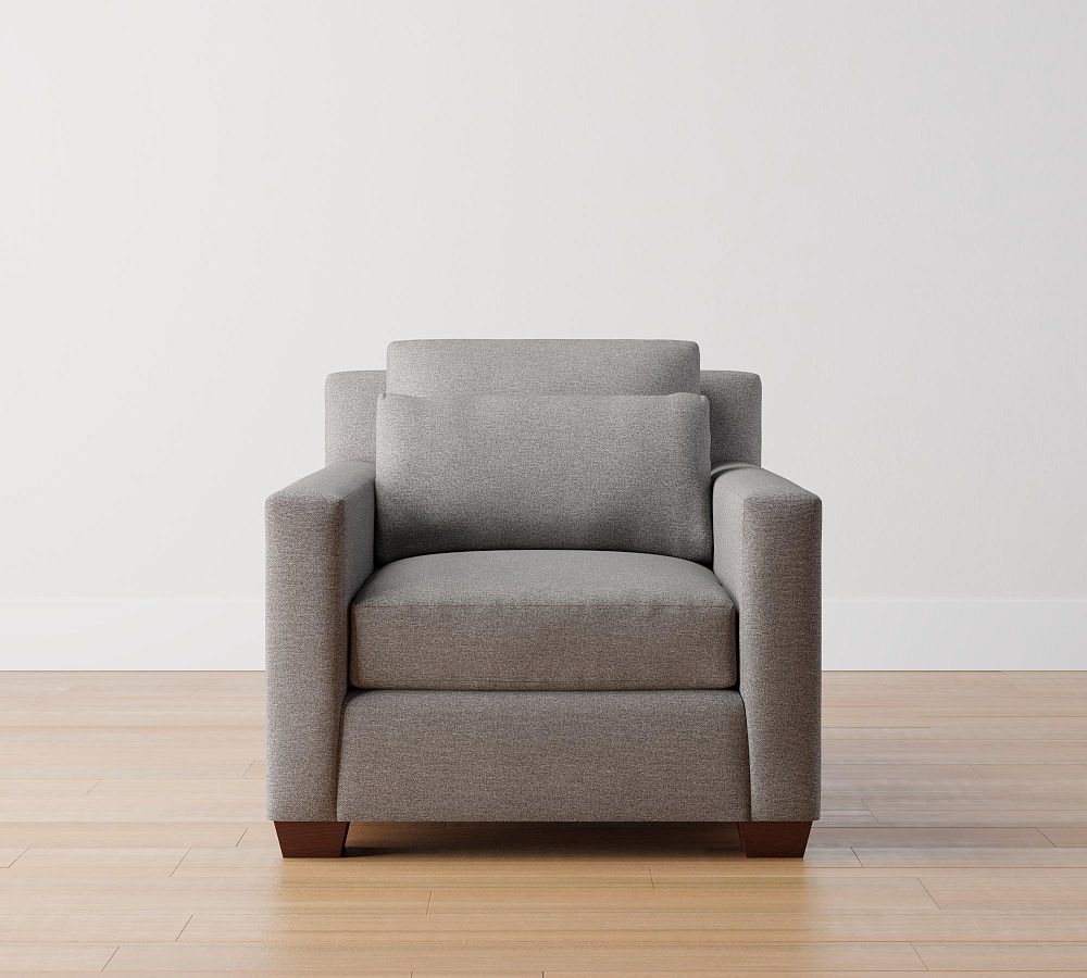 York Square Arm Deep Seat Upholstered Armchair | Pottery Barn