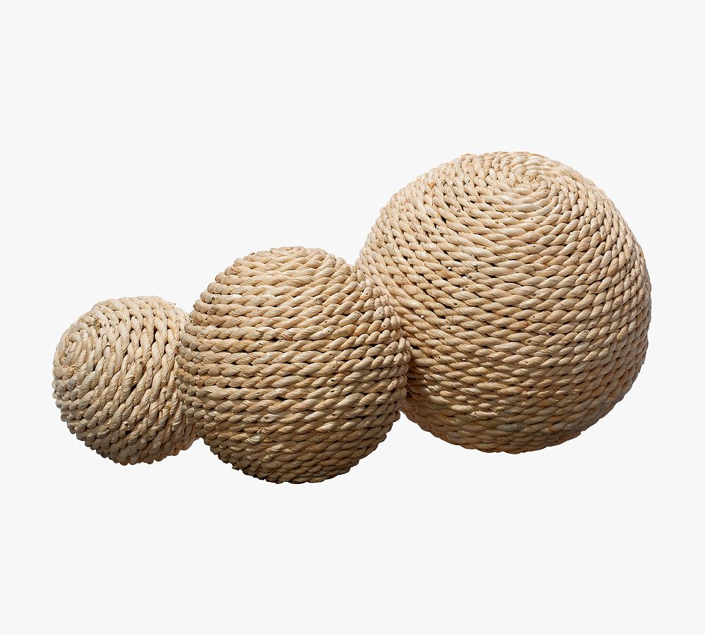 Olivia Handwoven Decorative Balls - Set of 3 | Pottery Barn