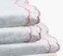 Maci Double Scalloped Percale Embroidered Sheet Set | Pottery Barn