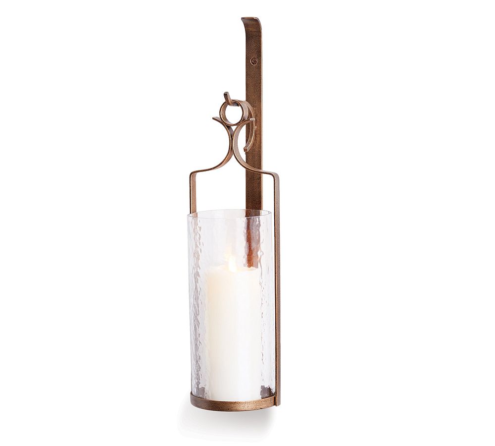 Marika Hammered Glass Sconce | Pottery Barn