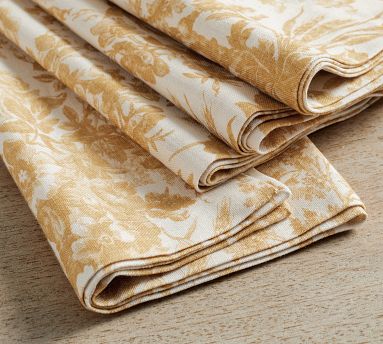 Sorrel Toile Print Organic Napkins - Set of 4 | Pottery Barn
