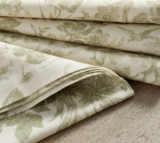 Sorrel Toile Print Organic Napkins - Set of 4 | Pottery Barn