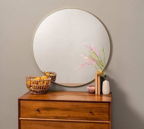 Slim Profile Round Mirror | Pottery Barn