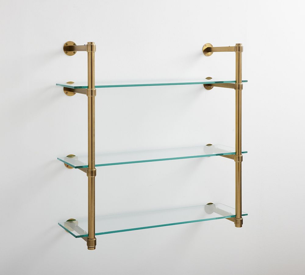 Everson Brass Tiered Shelves | Pottery Barn