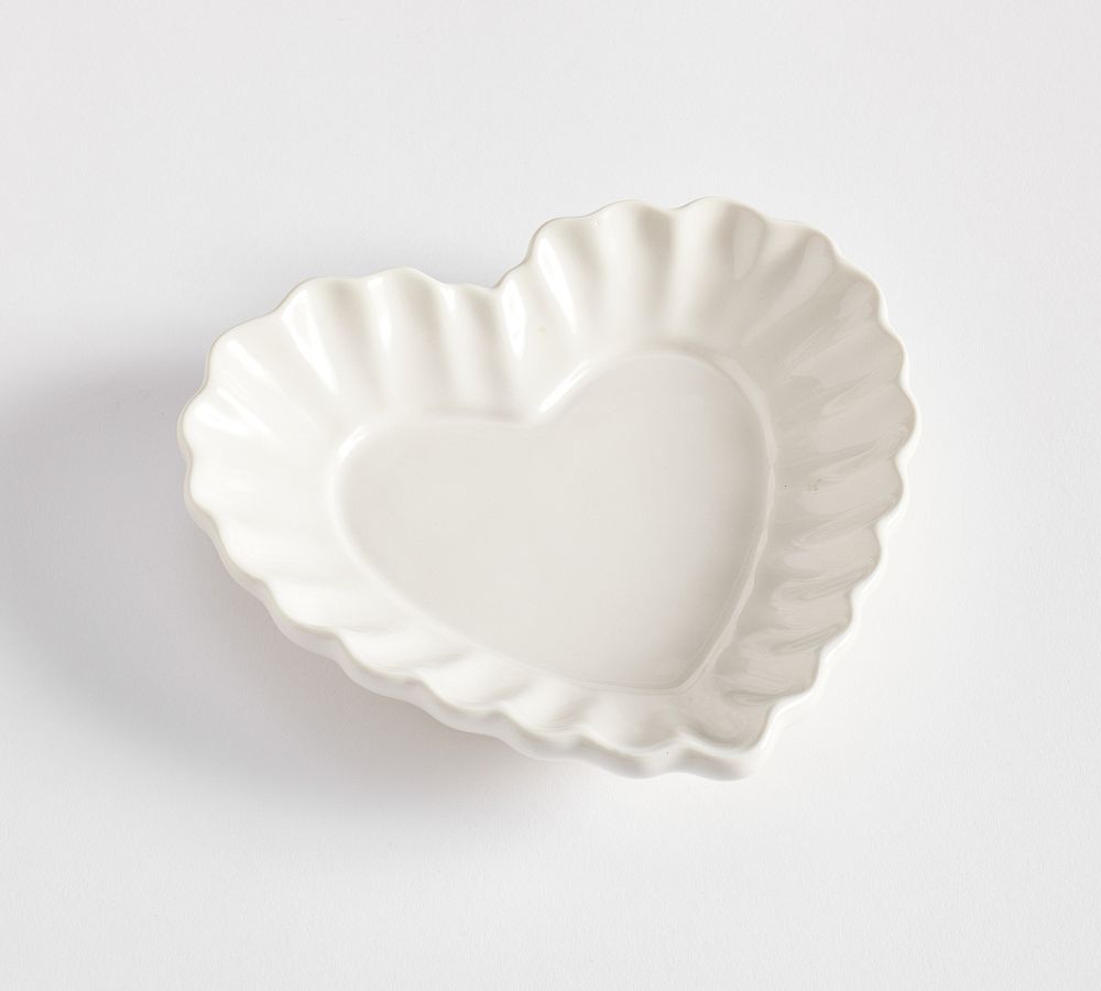 Heirloom Scalloped Heart Candy Dish | Pottery Barn