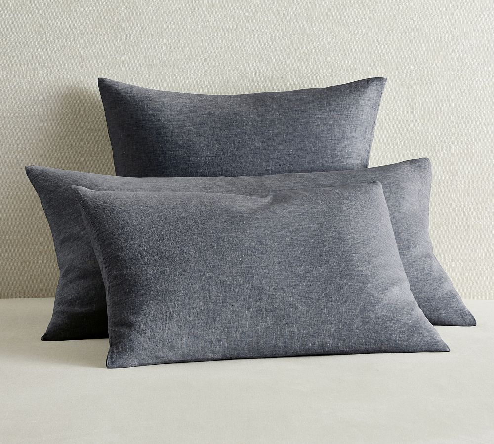 Classic Belgian Flax Linen Knife Edge Sham | Pottery Barn
