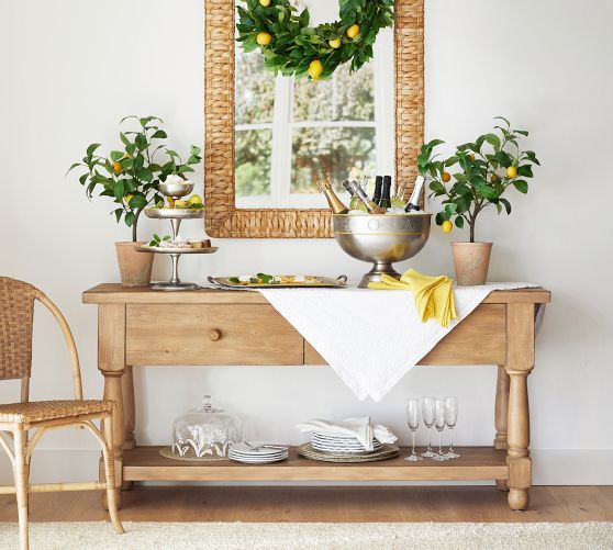 Heritage Farmhouse Bar Console Table | Pottery Barn