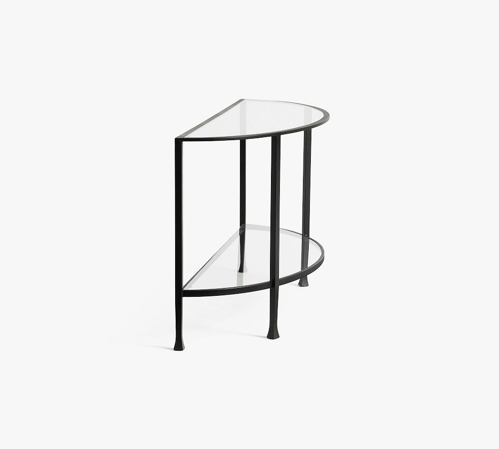 Tanner Demilune Glass Grand Console Table | Pottery Barn