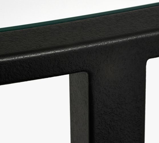 Tanner Demilune Glass Grand Console Table | Pottery Barn