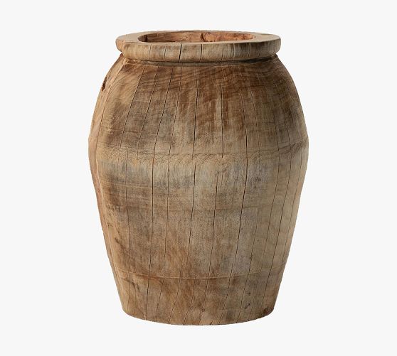 Vintage Reclaimed Wood Vase | Pottery Barn