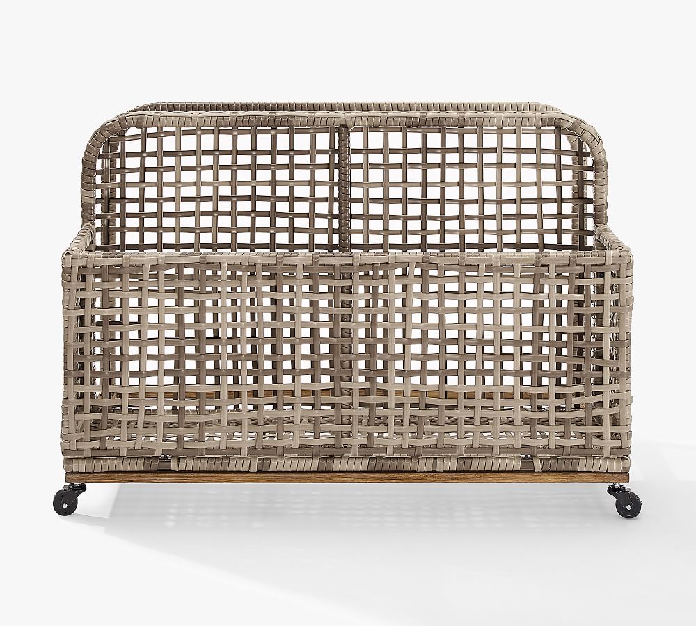 Betti Outdoor Wicker Pool Storage Caddy | Pottery Barn