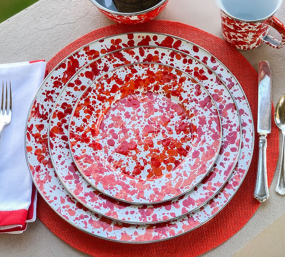 Golden Rabbit Swirl Enamel Collection | Pottery Barn