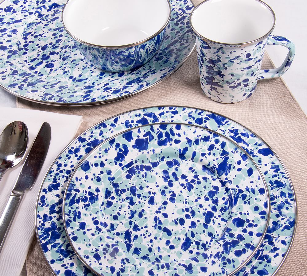 Golden Rabbit Swirl Enamel Collection | Pottery Barn