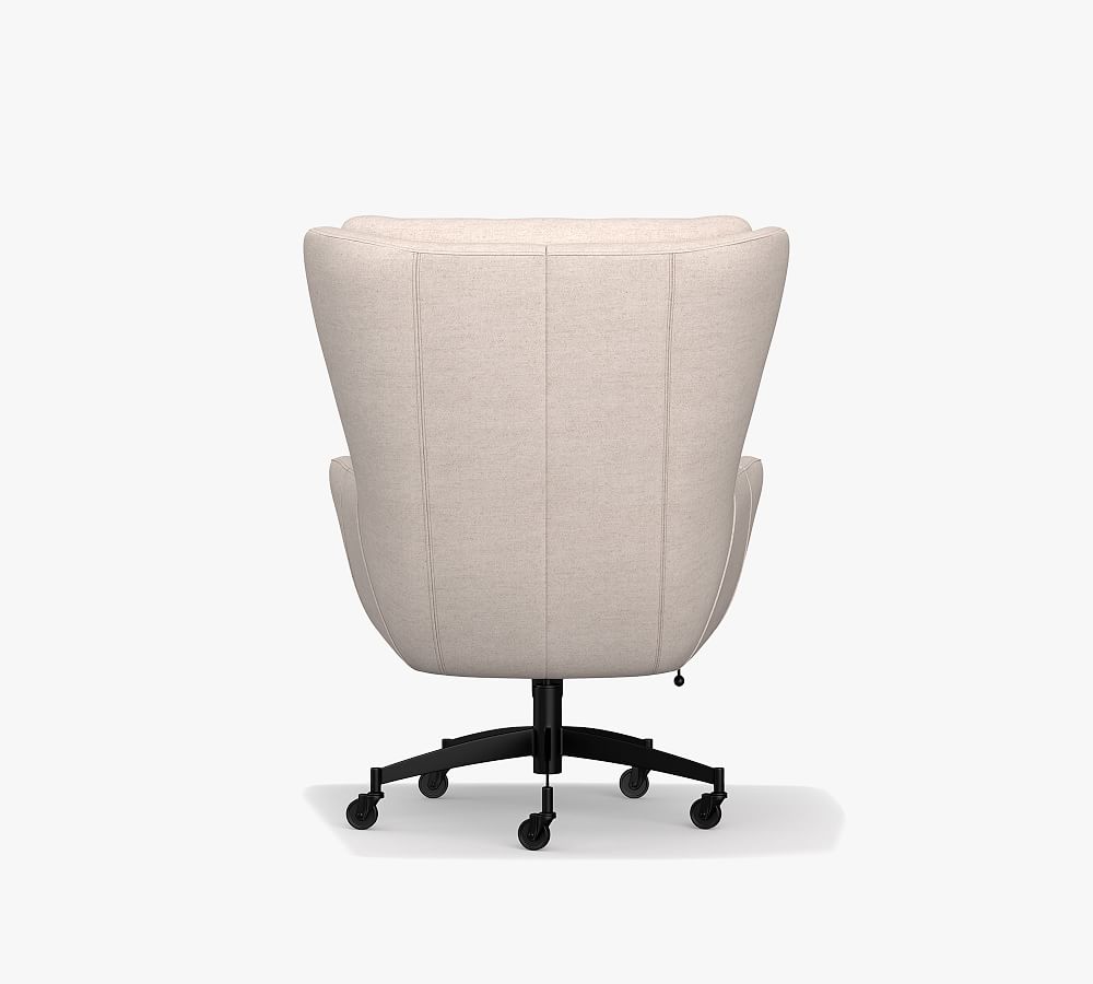 Wells Upholstered Swivel Desk Chair | Pottery Barn
