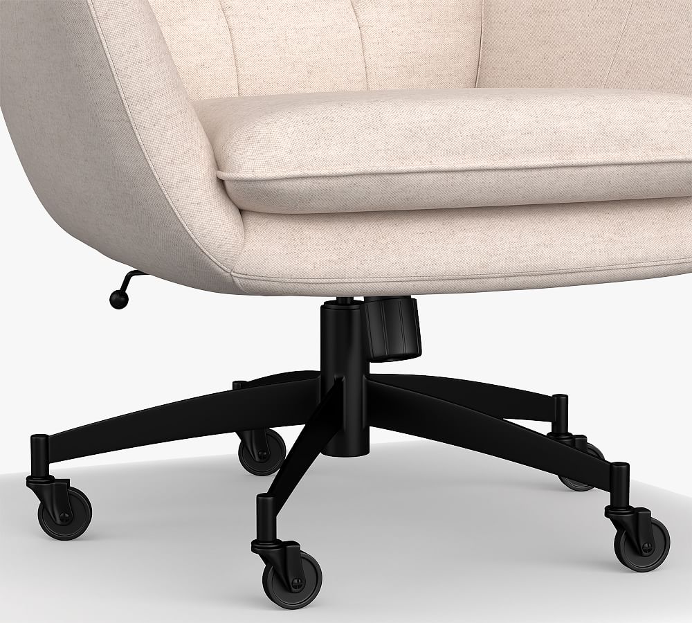 Wells Upholstered Swivel Desk Chair | Pottery Barn