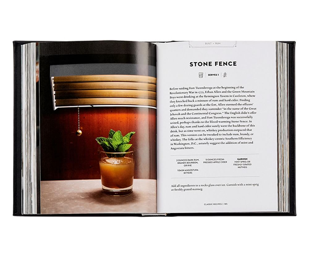 Essential Cocktail Leather-Bound Book | Pottery Barn