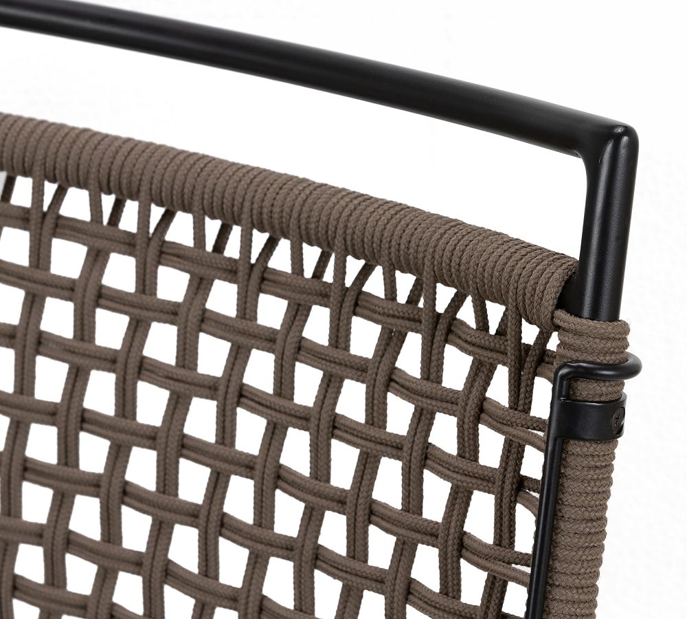 Perkins Metal & Rope Outdoor Stool | Pottery Barn