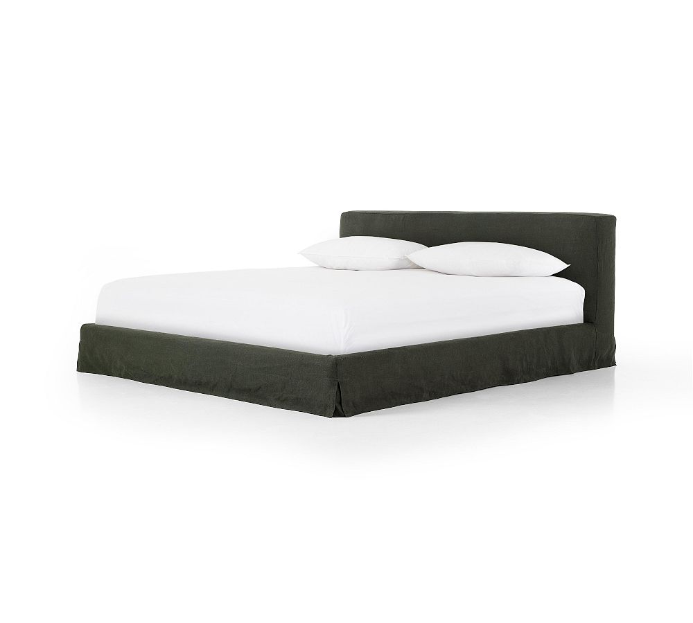 Andrea Slipcovered Platform Bed | Pottery Barn