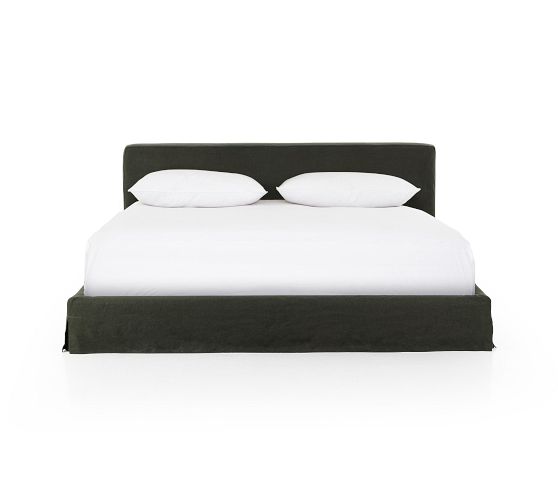 Andrea Slipcovered Platform Bed | Pottery Barn