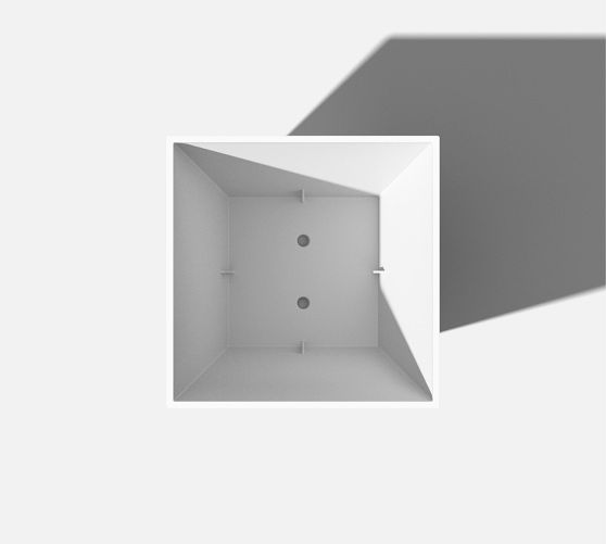 All Weather Eco Hevea Tapered Cube Short Outdoor Planters | Pottery Barn