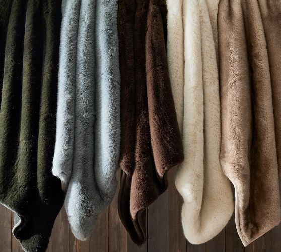 Faux Fur Mink Throw | Pottery Barn