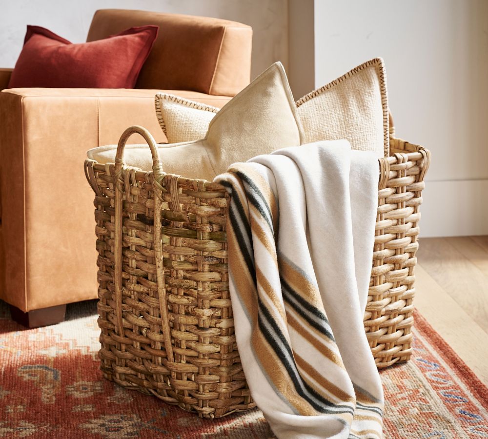 Artisan Rustic Handcrafted Rectangle Basket | Pottery Barn