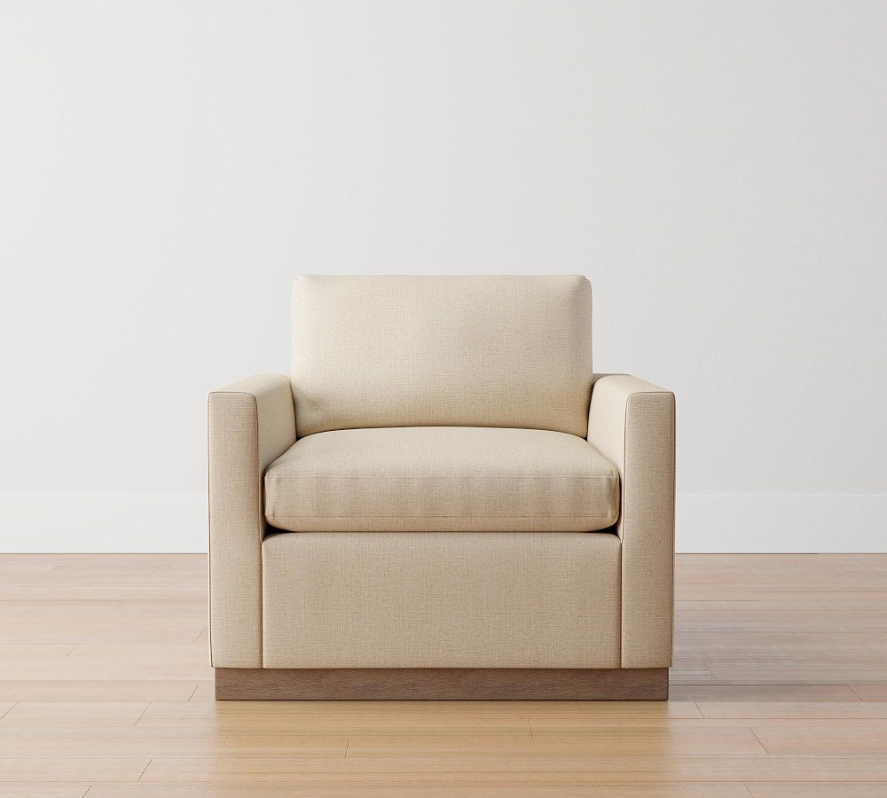 Dream Slim Arm Wood Base Chair | Pottery Barn