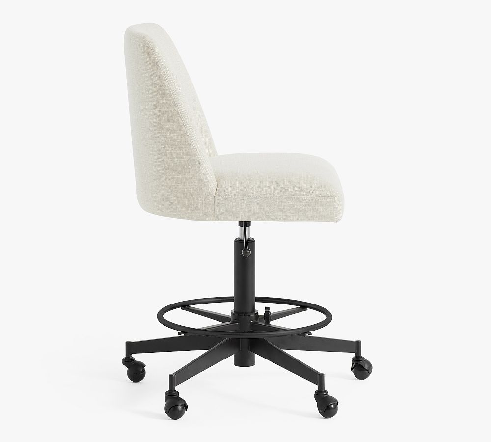 Layton Upholstered Swivel Drafting Chair | Pottery Barn