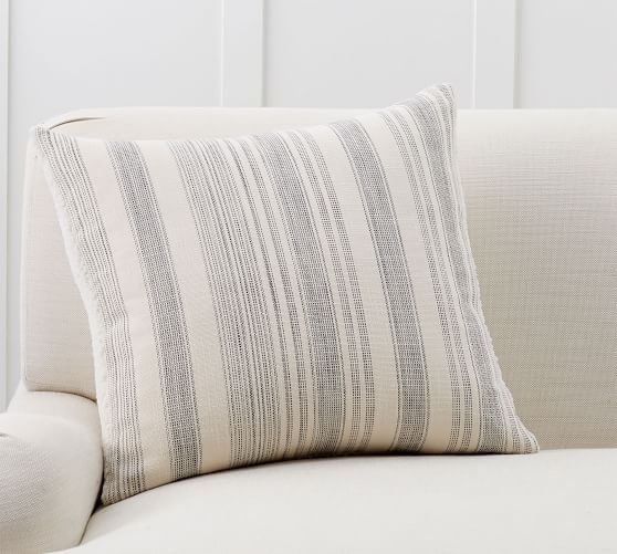 Hawthorn Stripe Sherpa Back Pillow Cover | Pottery Barn