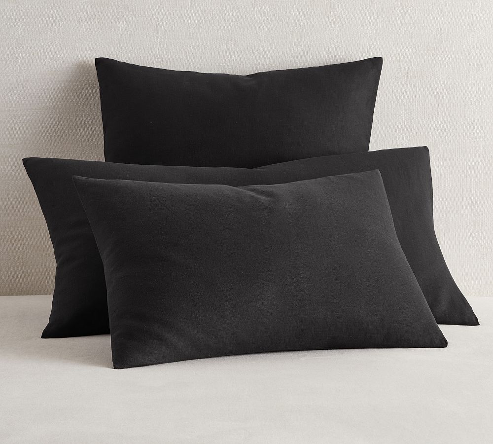 Classic Belgian Flax Linen Knife Edge Sham | Pottery Barn