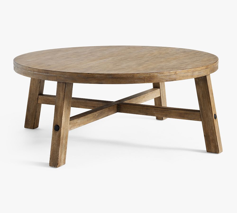 Rustic Farmhouse Round Grand Coffee Table | Pottery Barn