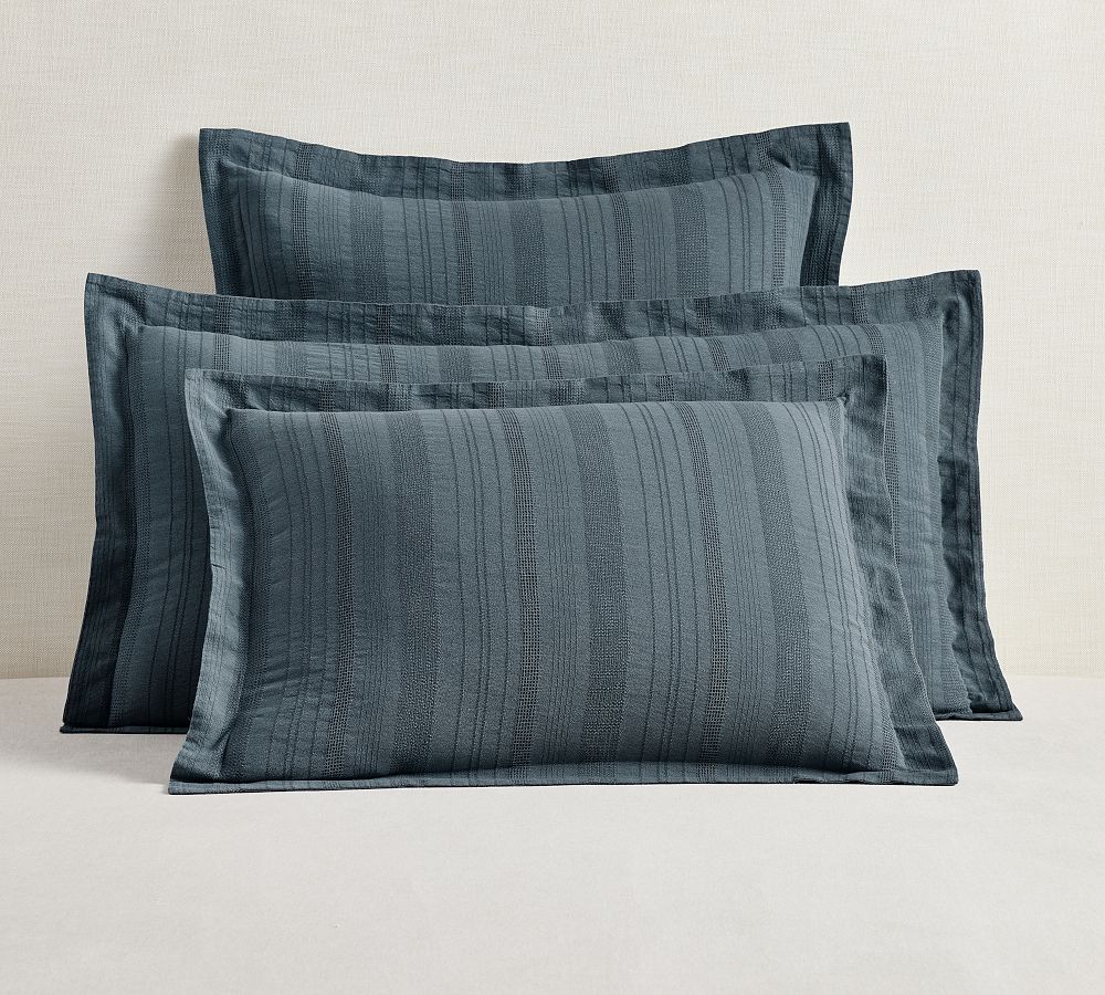 Sonoma Textured Striped Sham | Pottery Barn