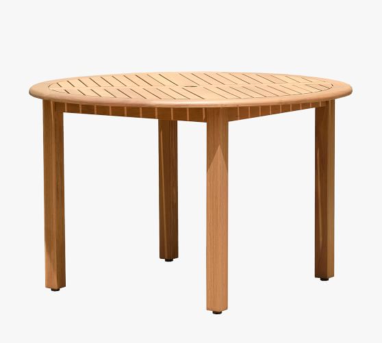 Chambly Eucalyptus Round Outdoor Dining Table | Pottery Barn