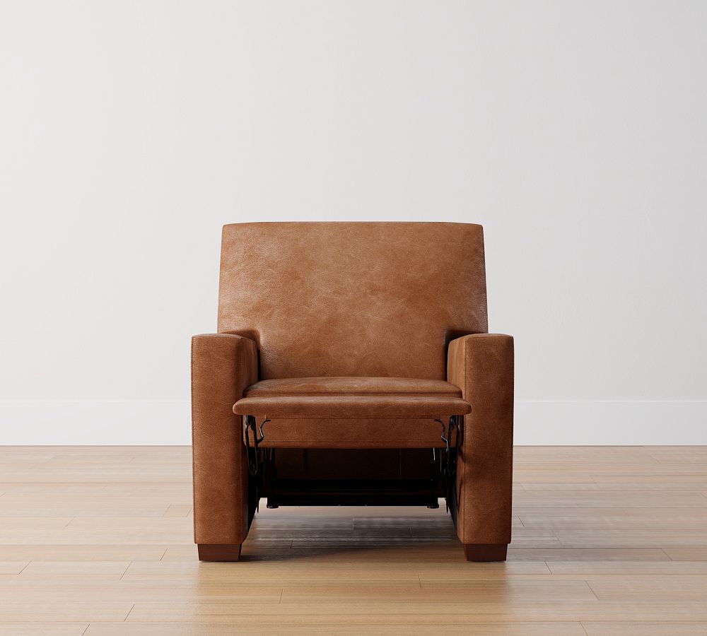 Ashby Square Arm Leather Recliner | Pottery Barn