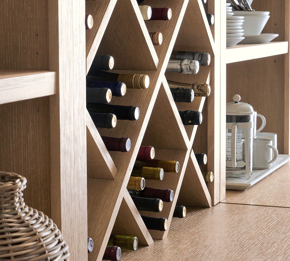 Modern Farmhouse 170" Grand Wine Storage with Display Cabinets ...