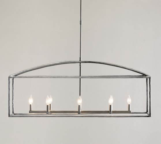 Fallon Forged-Iron Linear Chandelier | Pottery Barn