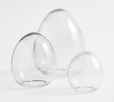 Recycled Hammered Glass Eggs | Pottery Barn