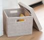 Tava Handwoven Rattan Letter File Box With Lid | Pottery Barn